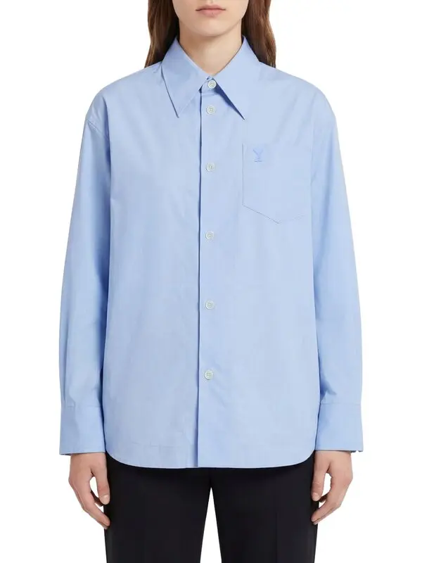 AMI Paris Classic Collar Shirt - Blue
