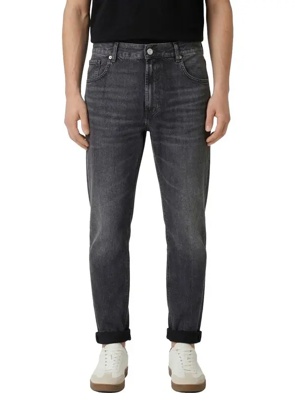 DONDUP Slim Fit Cotton Denim Jeans - Black