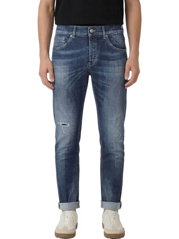 DONDUP Slim Fit Distressed Denim Jeans - Blue