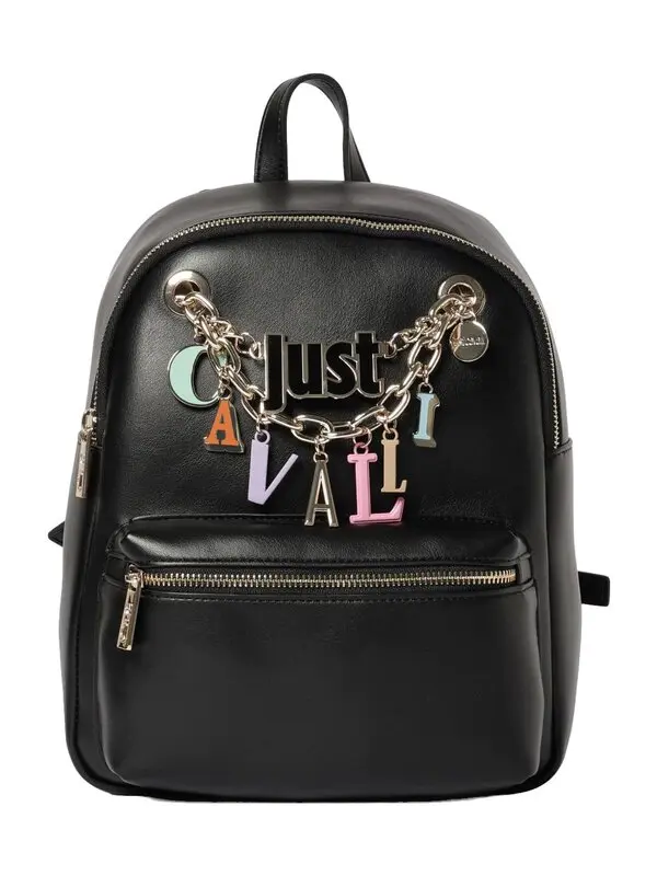 Just Cavalli Backpack With Chain Strap - Black