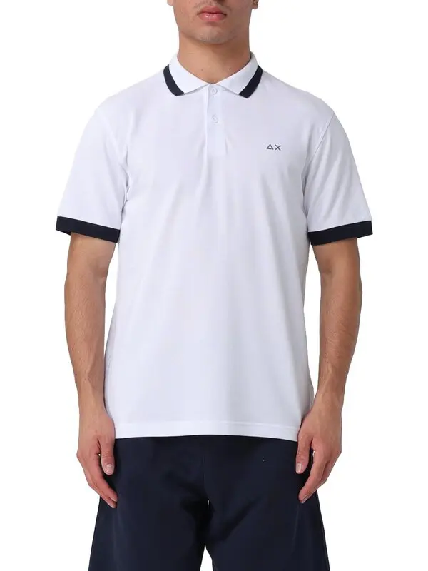 SUN 68 Cotton Logo Polo Shirt - White