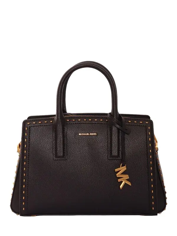 Michael Kors Studded Satchel Handbag - Black