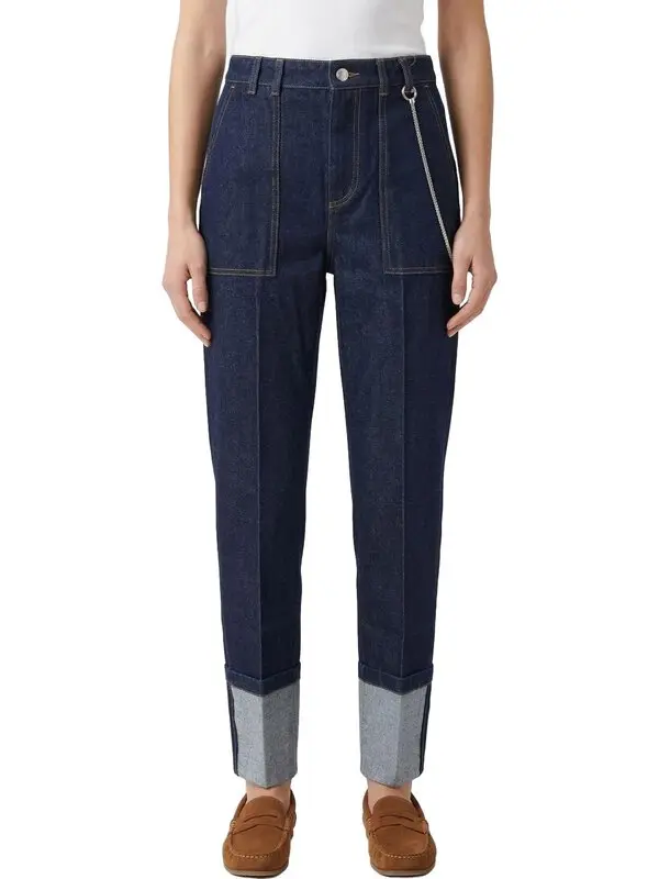 Sportmax Cuffed Jeans - Blue