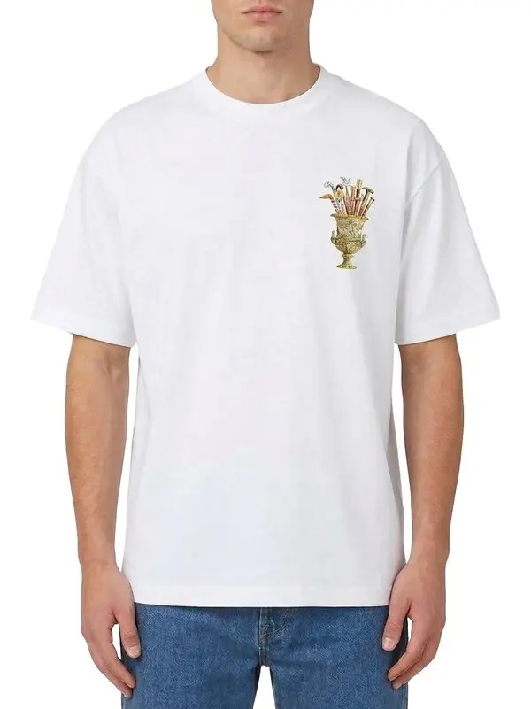 Drole De Monsieur Cotton Crew Neck T-shirt - White