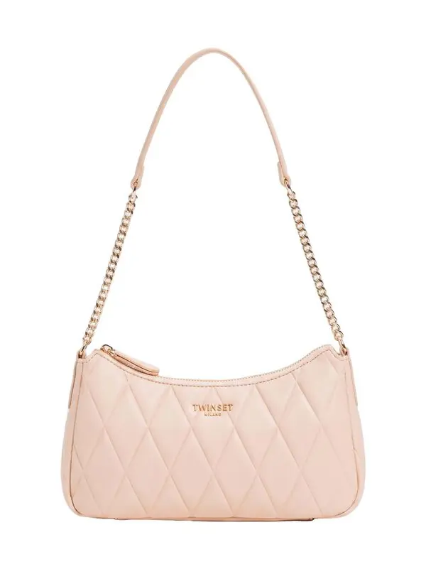 TWINSET Quilted Shoulder Bag - Peach