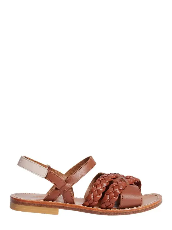 Bonpoint Leather Liza Sandals - Brown