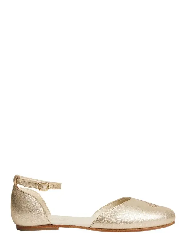 Bonpoint Leather Felyne Ballet Flats - Gold