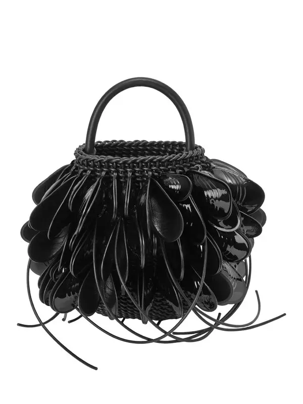 Loewe Leather Shell Bucket Bag - Black