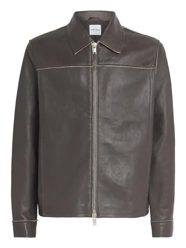 SAMSOE SAMSOE Leather Samilton Jacket - Green