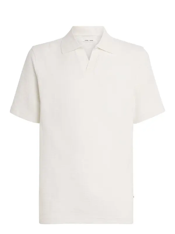 SAMSOE SAMSOE Organic Cotton-blend Polo Shirt - White