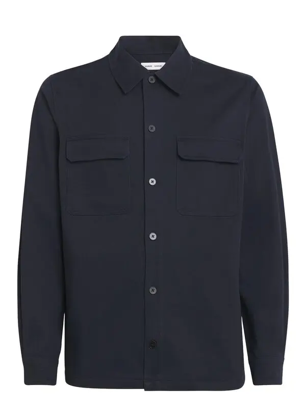 SAMSOE SAMSOE Organic Cotton Sataka Je Overshirt - Navy