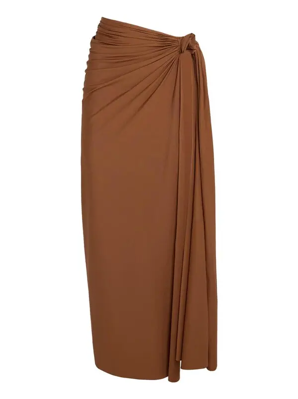MAYGEL CORONEL Capella Pareo Maxi Skirt - Brown