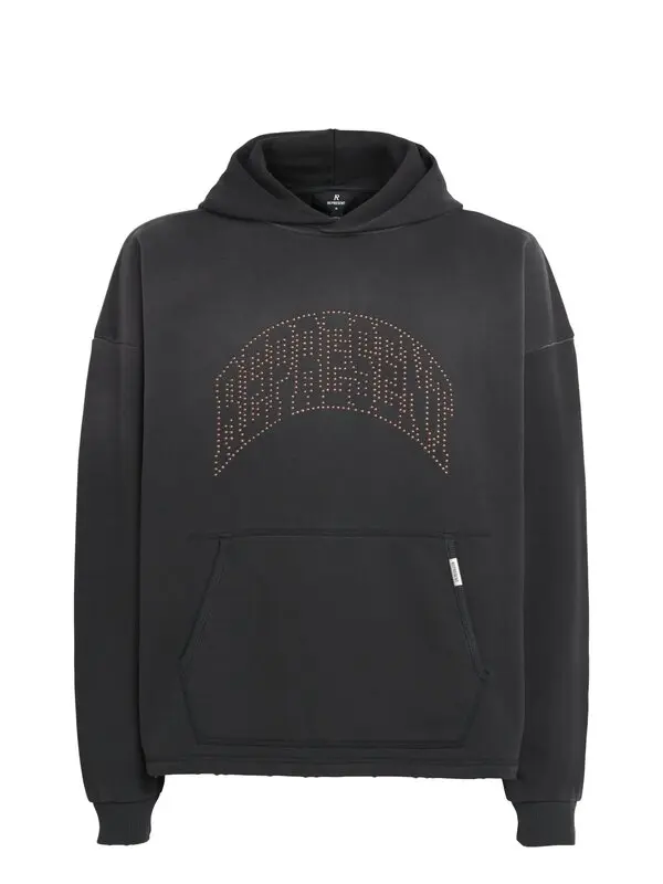 REPRESENT Cotton Chrome Flight Hoodie - Black