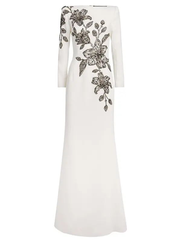 Jenny Packham Embellished Slipper Orchid Gown - White