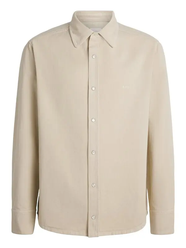 A.p.c. Cotton Logo Shirt - Beige