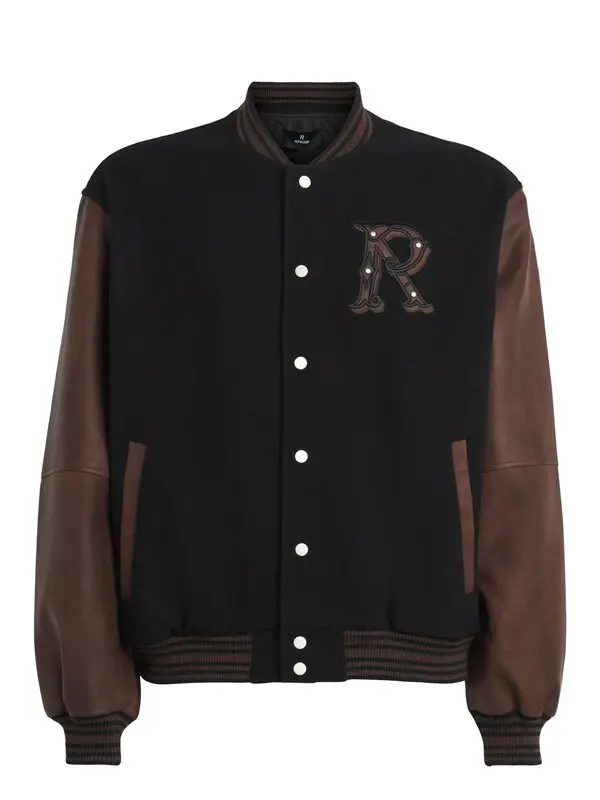 REPRESENT Wool-blend Bomber Jacket - Black