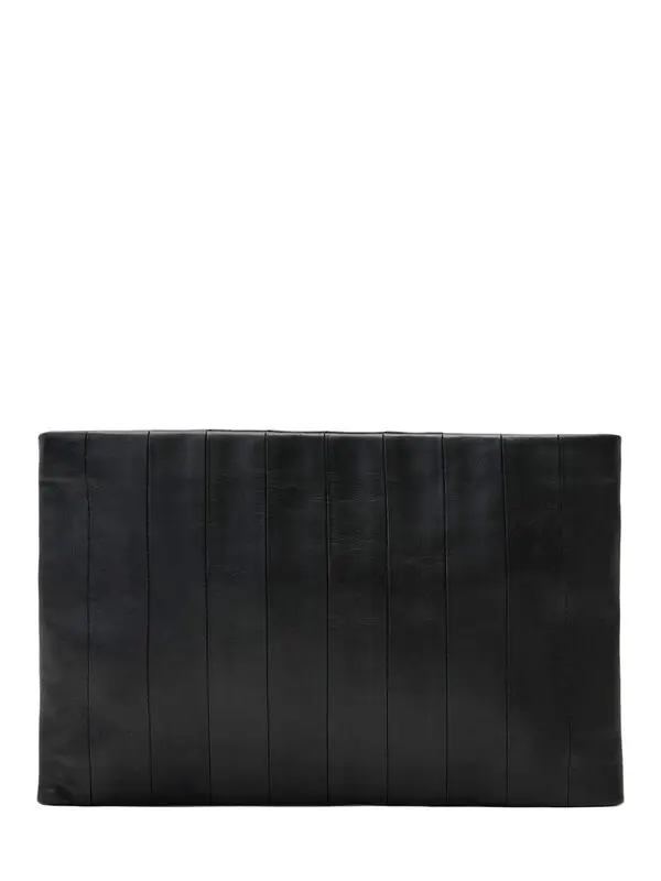 ALLSAINTS Leather Panelled Bettina Clutch - Black