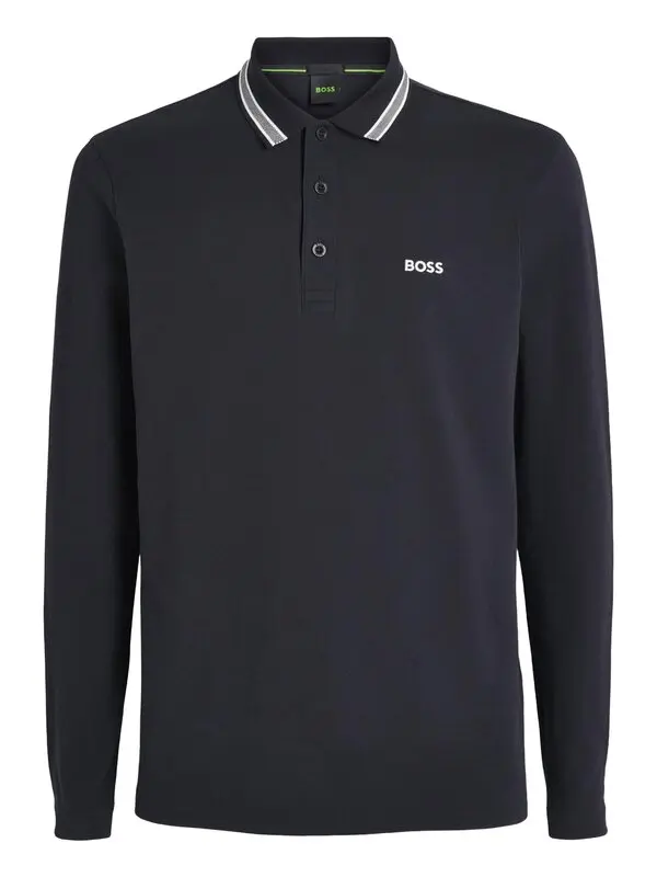 BOSS Cotton Piqué Polo Shirt - Blue
