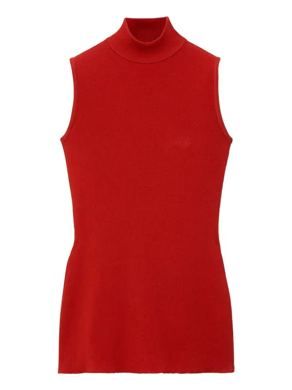 Loewe Sleeveless Rollneck Top - Red