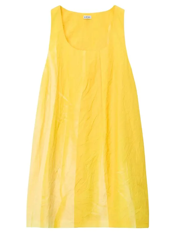 Loewe Cotton-blend Mini Dress - Yellow