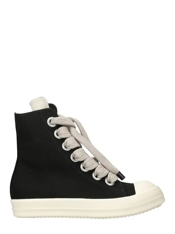 Rick Owens Canvas Jumbo-lace High-top Sneakers - Black