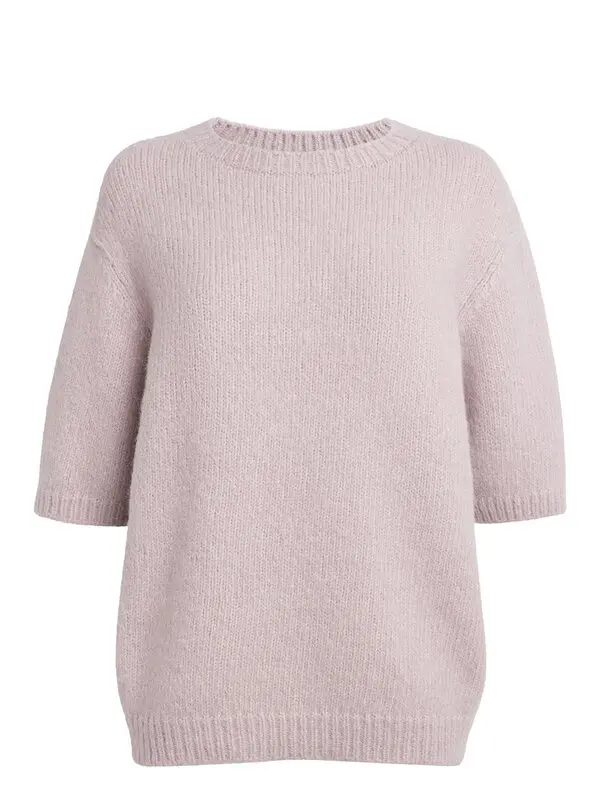 LAUREN MANOOGIAN Crew-neck Alpaca-cotton-wool Sweater - Purple