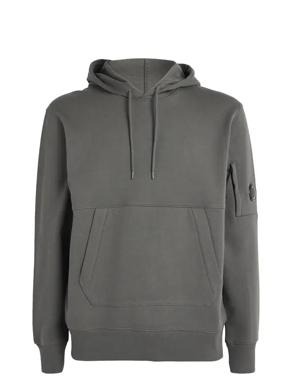 C.P. COMPANY Cotton Goggle-pocket Hoodie - Grey