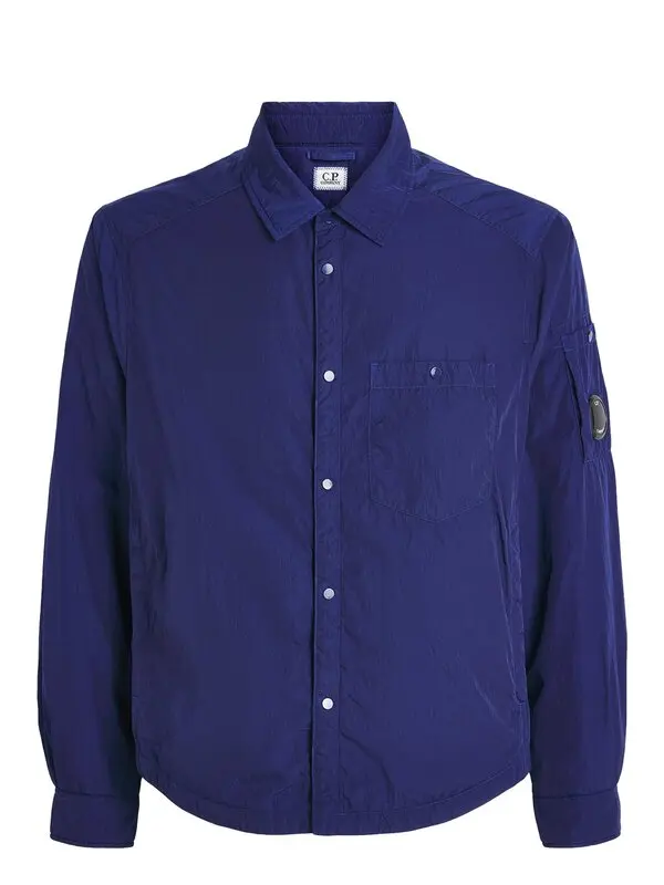 C.P. COMPANY Goggle-pocket Long-sleeve Shirt - Blue
