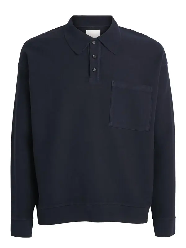 Citizens Of Humanity Cotton-blend Polo Shirt - Navy