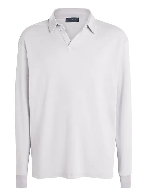 Sease Supima Cotton Jersey Polo Shirt - Grey