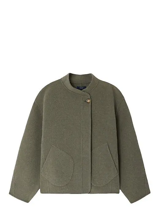 Soeur Windsor Relaxed-fit Wool-blend Jacket - Gris/vert