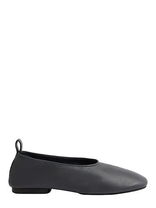 Soeur Bala Leather Ballet Flats - Gris Anthracite