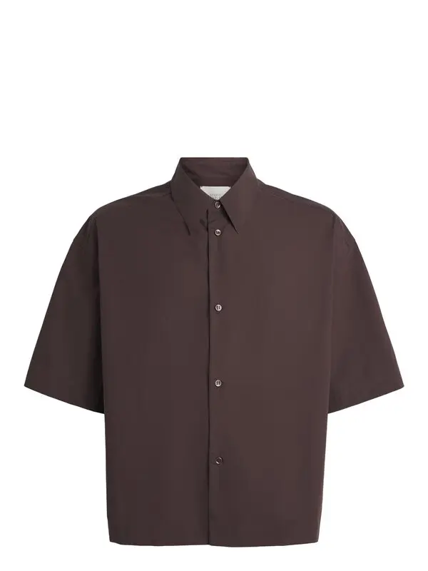 Studio Nicholson Cotton Poplin Boxy-fit Shirt - Brown