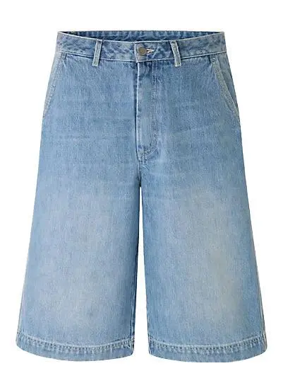 Soeur Francis Wide-leg Denim Shorts - Bleu Clair