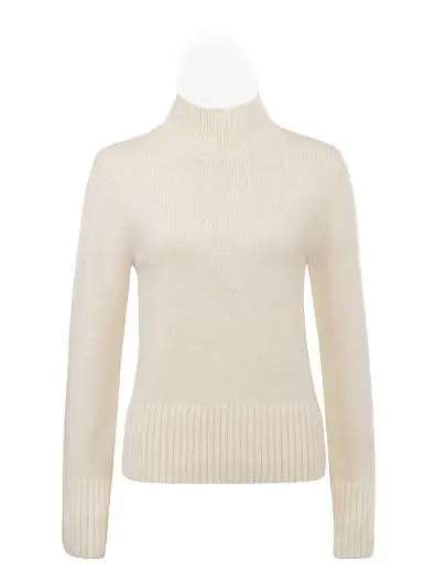 House Of Cb Merino-wool High-neck Jumper - Ivory