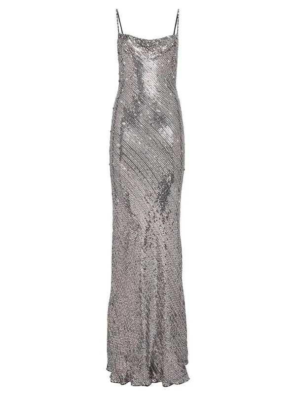 Jenny Packham Sequin Foxx Gown - Silver