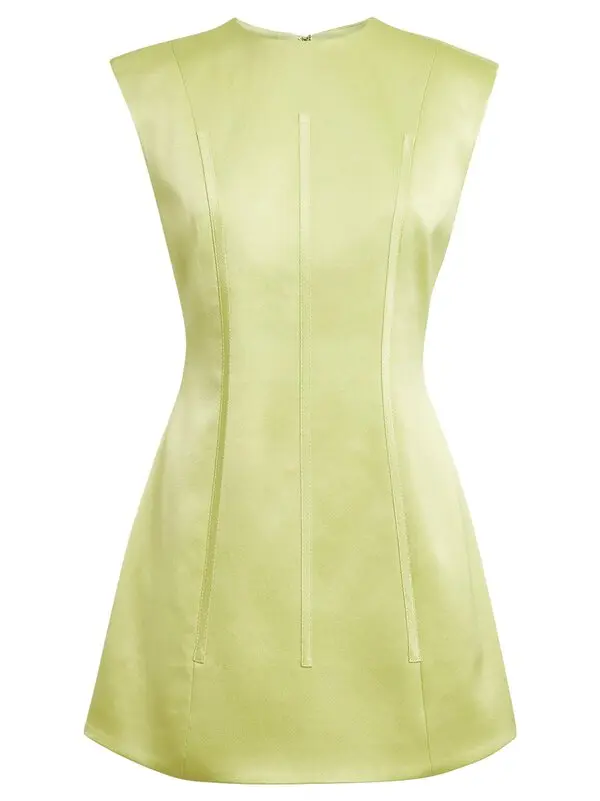 Rachel Gilbert Satin Hallie Mini Dress - Green