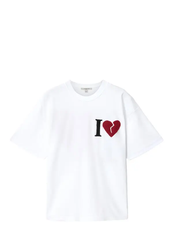 ALLSAINTS Organic Cotton Heart Etta T-shirt - White