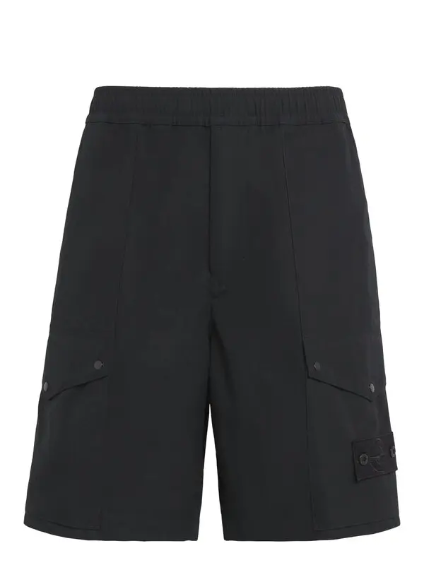 Stone Island Cotton-canvas All-weather Ghost Shorts - Black