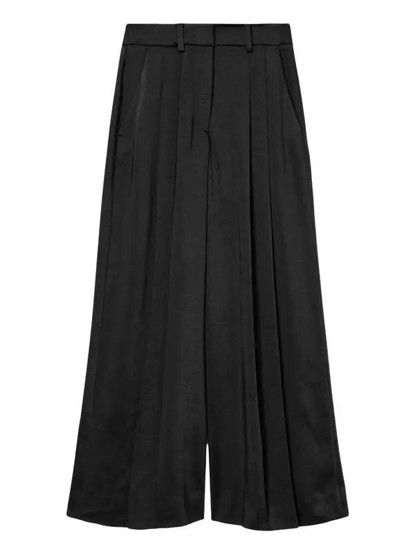 ALLSAINTS Satin Wide-leg Trousers - Black