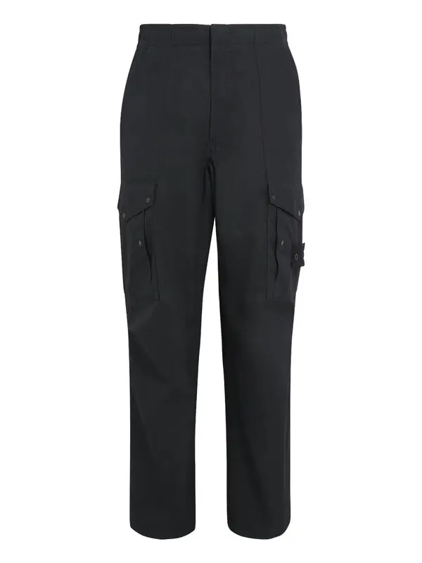 Stone Island Cotton-canvas All-weather Ghost Trousers - Black