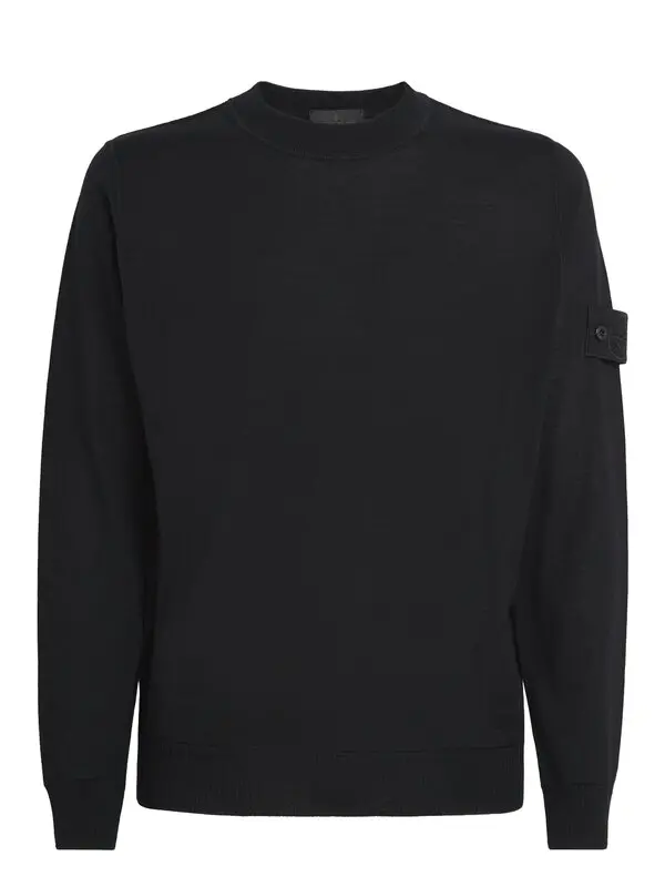 Stone Island Virgin Wool Ghost Sweater - Black