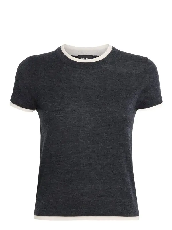 ME+EM Merino Wool-cashmere T-shirt - Black