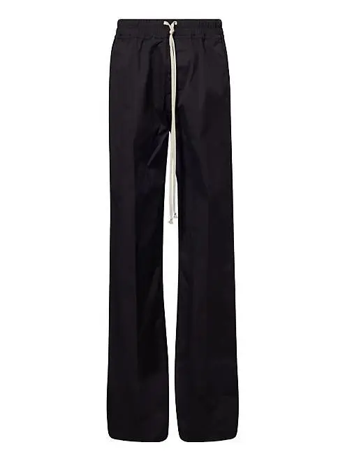 Rick Owens Drawstring Waist Stretch-cotton Trousers - Black