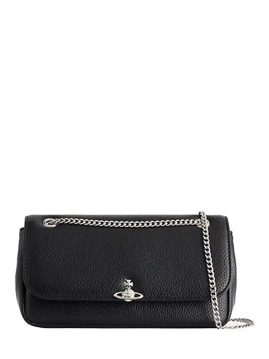 VIVIENNE WESTWOOD Faux-leather Cross Body Bag With Chain Strap - Black