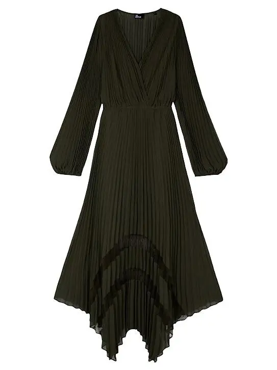 The Kooples Woven Maxi Dress - Kaki