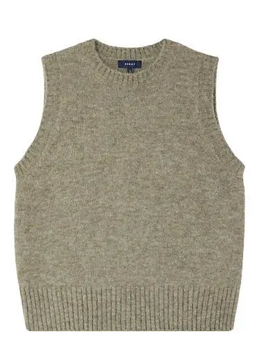 Soeur Namaste Round-neck Knitted Vest - Vert Deau