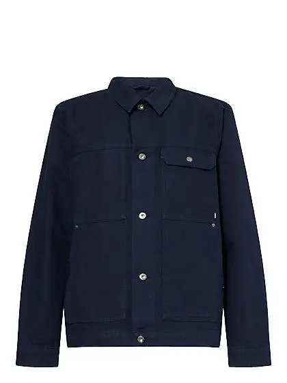 FINISTERRE Patch-pocket Cotton Trucker Jacket - Navy