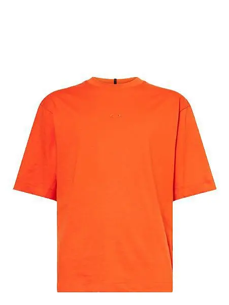 Oakley Reserve Logo-embroidered Cotton T-shirt - Aviator Orange