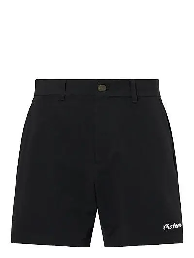 MALBON Logo-embroidered Stretch-woven Shorts - Black